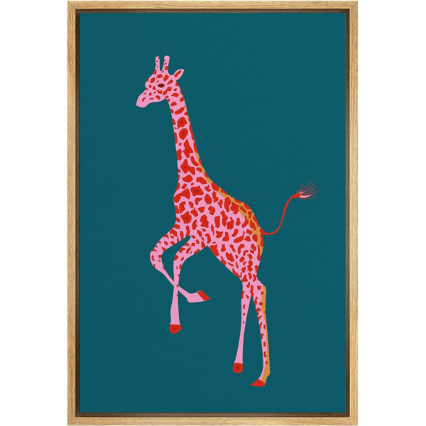IDEA4WALL Bright Preppy Animals IDEA4WALL Framed Canvas Print Wall Art ...