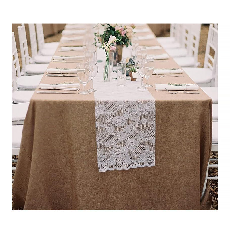 Gracie Oaks Yuridia Jute Tablecloth | Wayfair