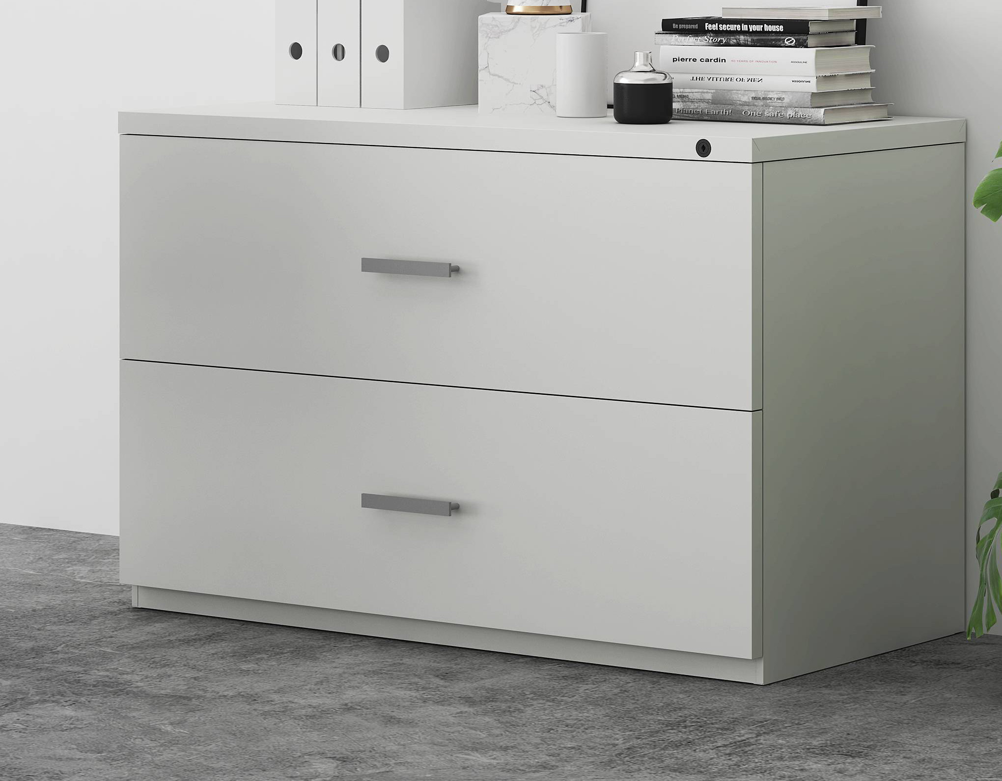 Friant My-Hite Steel Lateral Filing Cabinet with 2 Drawers, Interlock ...