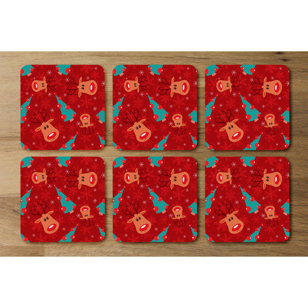 The Seasonal Aisle Square 6 Piece Coaster Set | Wayfair.co.uk