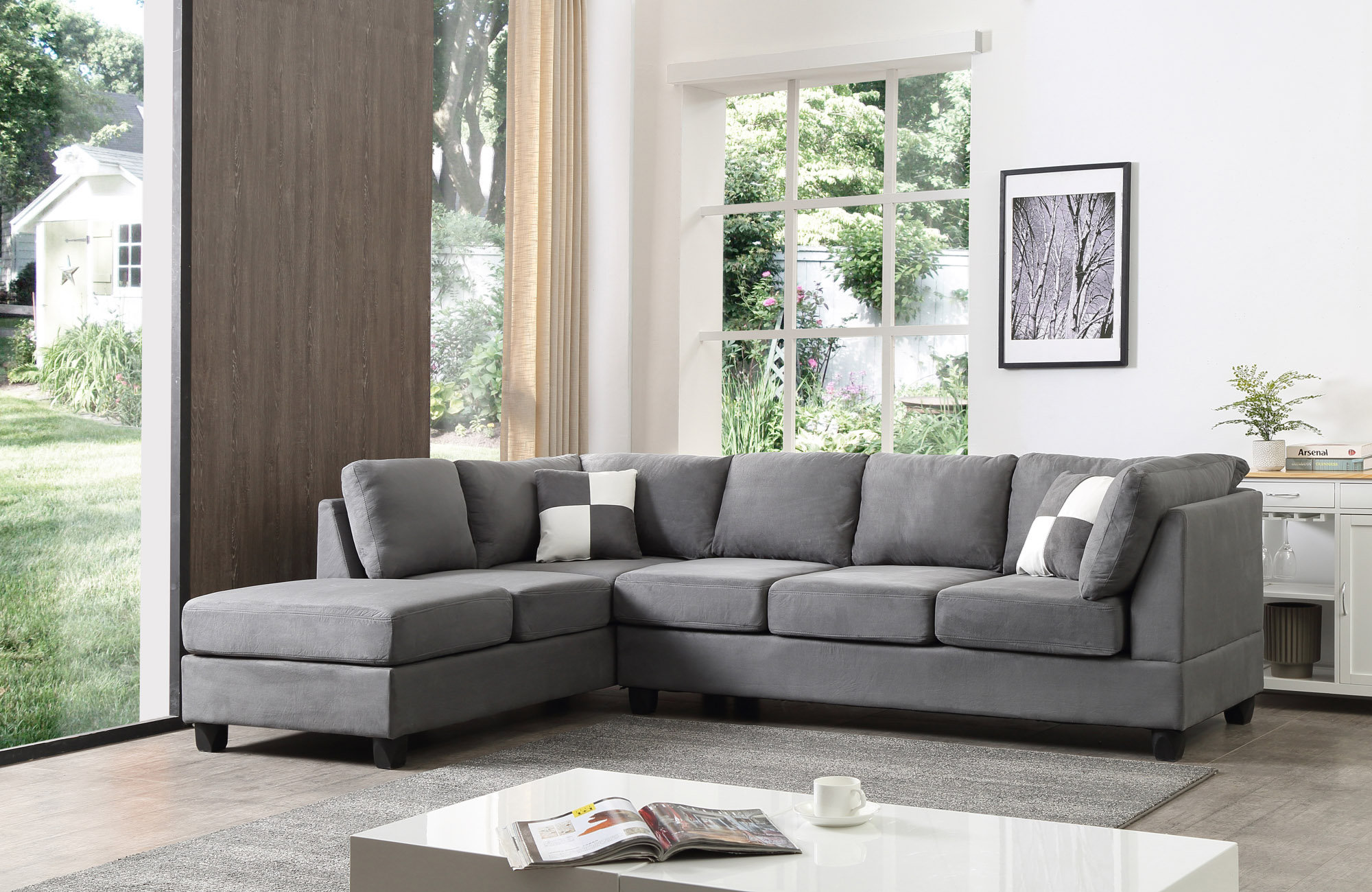Latitude Run® Glory Furniture Malone G633B-SC Sectional ( 3 Boxes ...