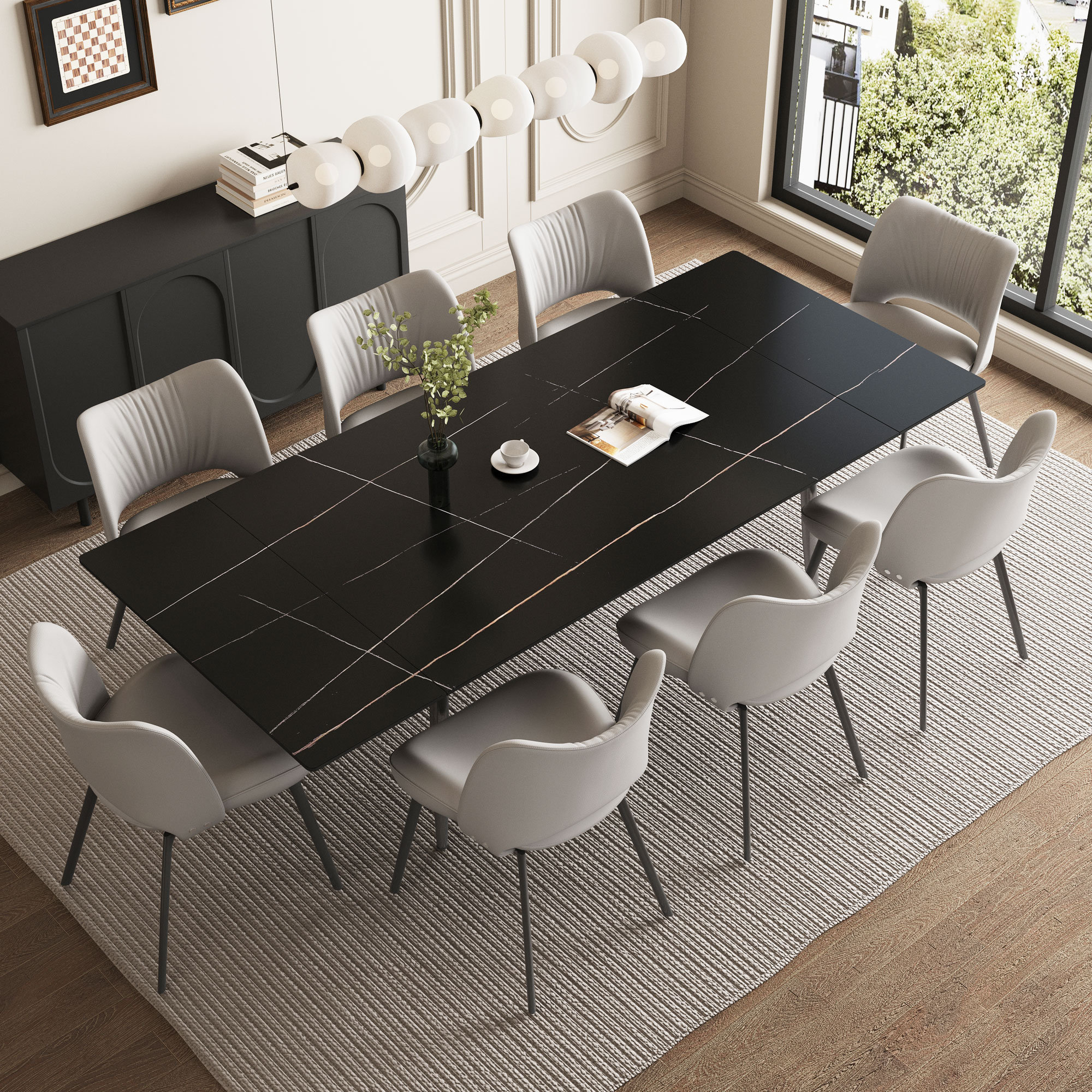 George Oliver Homeira 62.9" to 94.4" Extendable Dining Tables for 6 to ...