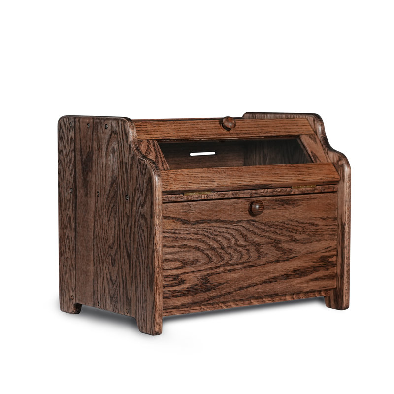 Loon Peak® Ebbin Bread Box, Oak Wood & Reviews | Wayfair