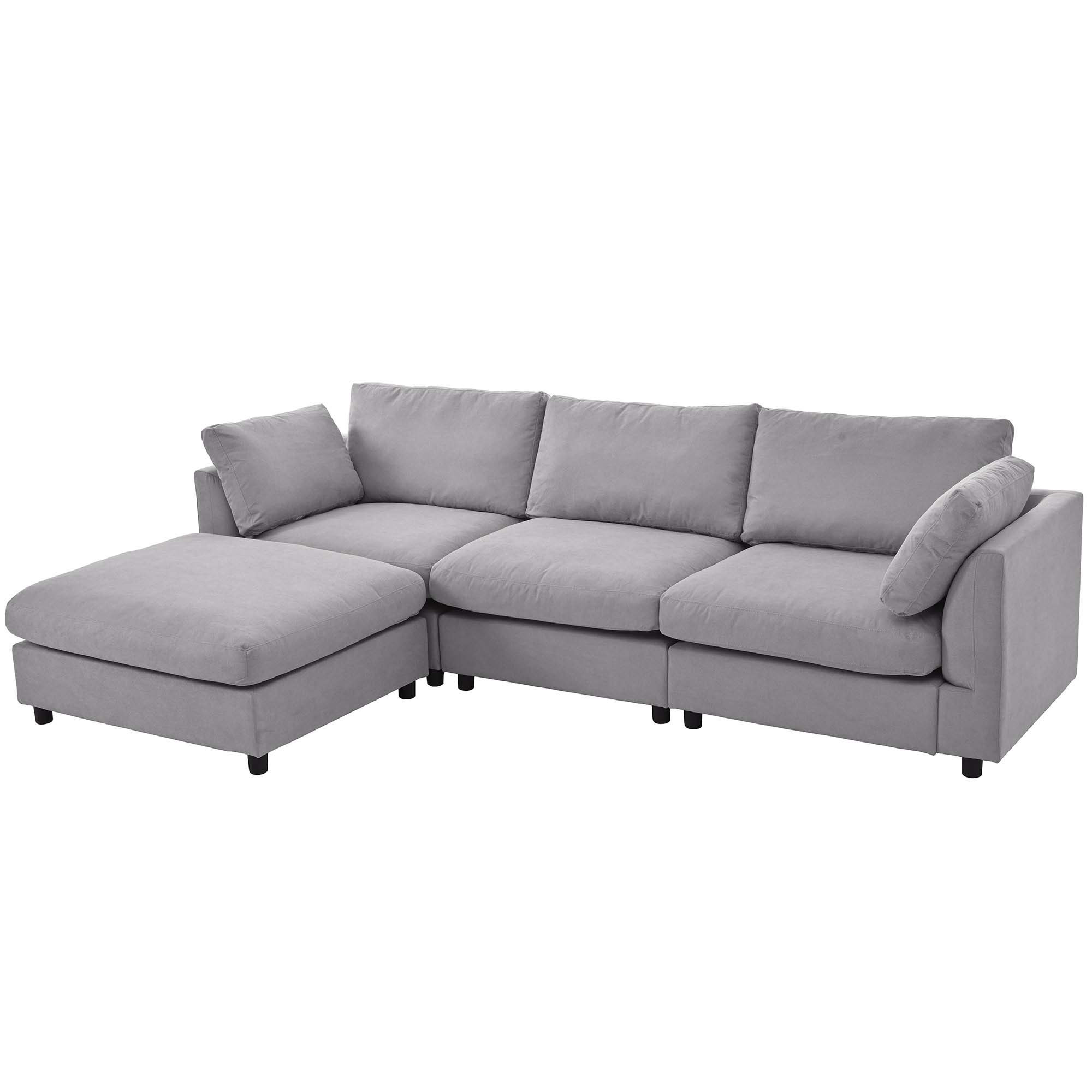 Latitude Run® Upholstery L-Shaped Convertible Sectional Sofa Couch With ...