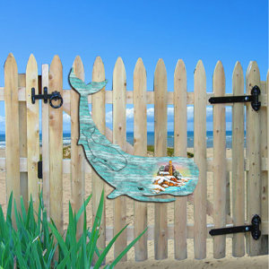 Designocracy Whale Scenic Beach Sunset Wooden Decorative Door Hanger ...