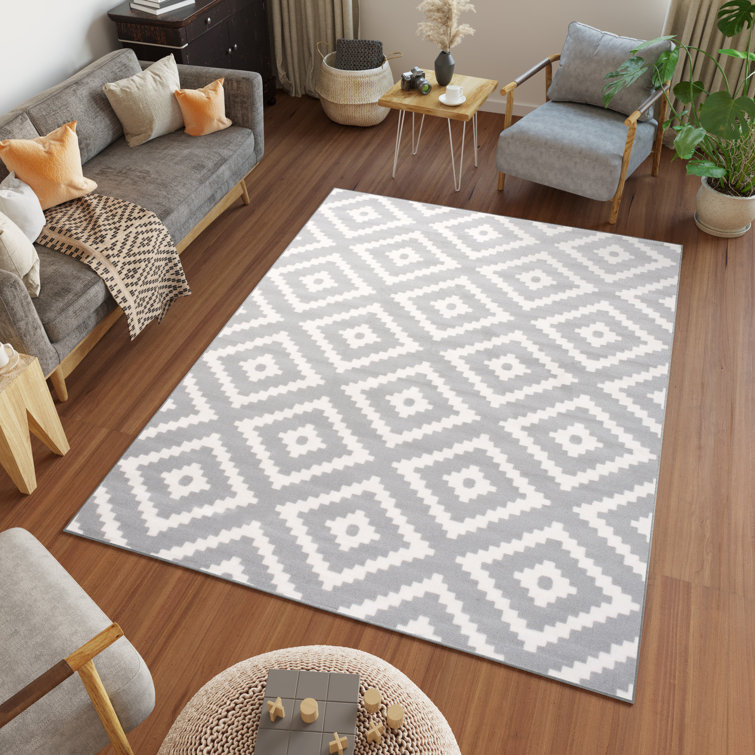 Marlow Home Co. Addalina Light Grey/White Area Rug | Wayfair.co.uk