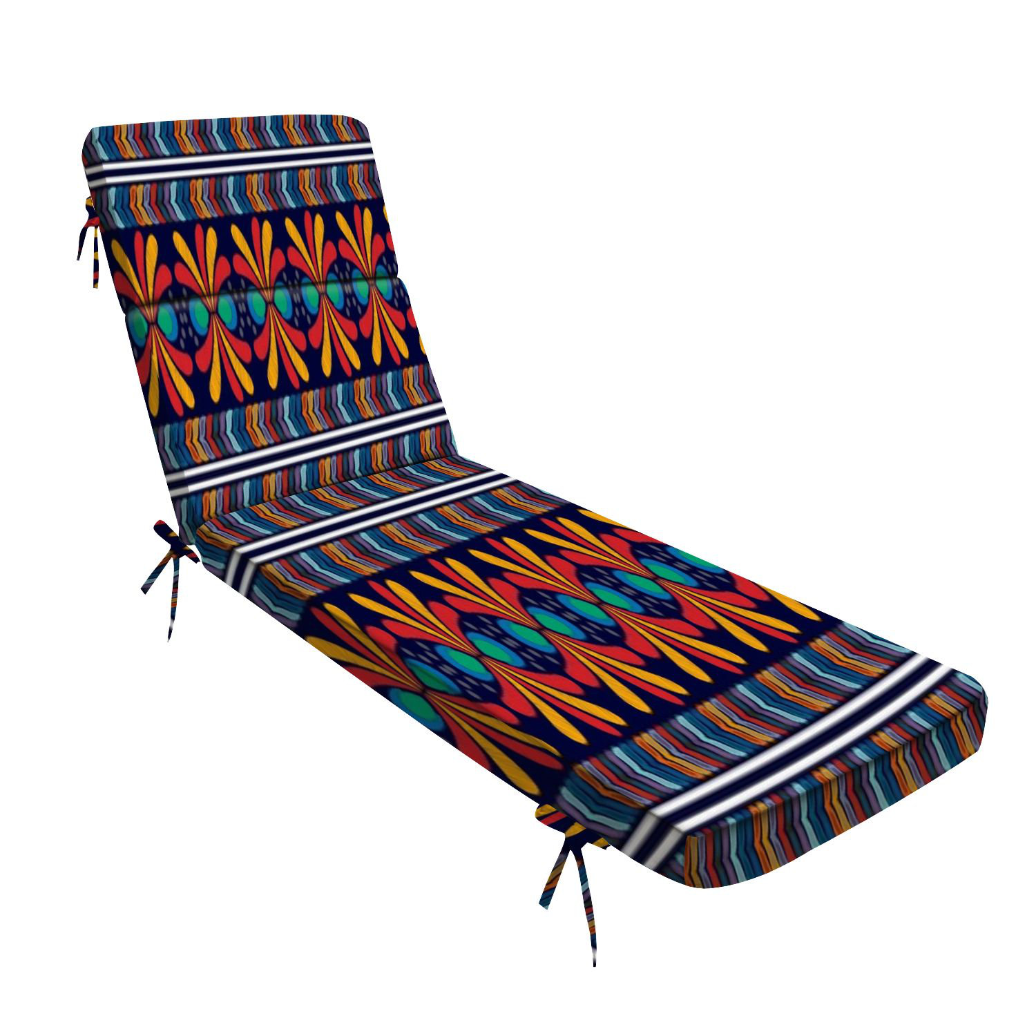 Dakota Fields Outdoor Indoor 3'' Lounge Patio Cushion Floral Ikat ...