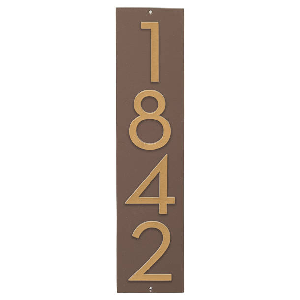 Montague Metal Products Floating Modern 4" Number Vertical Address ...