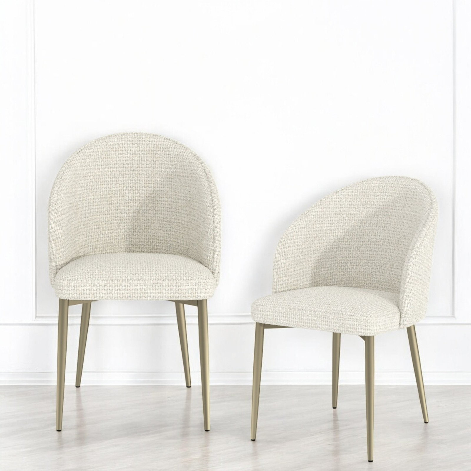 Latitude Run® Cora White Fabric Side Chair (Set Of 2) | Wayfair