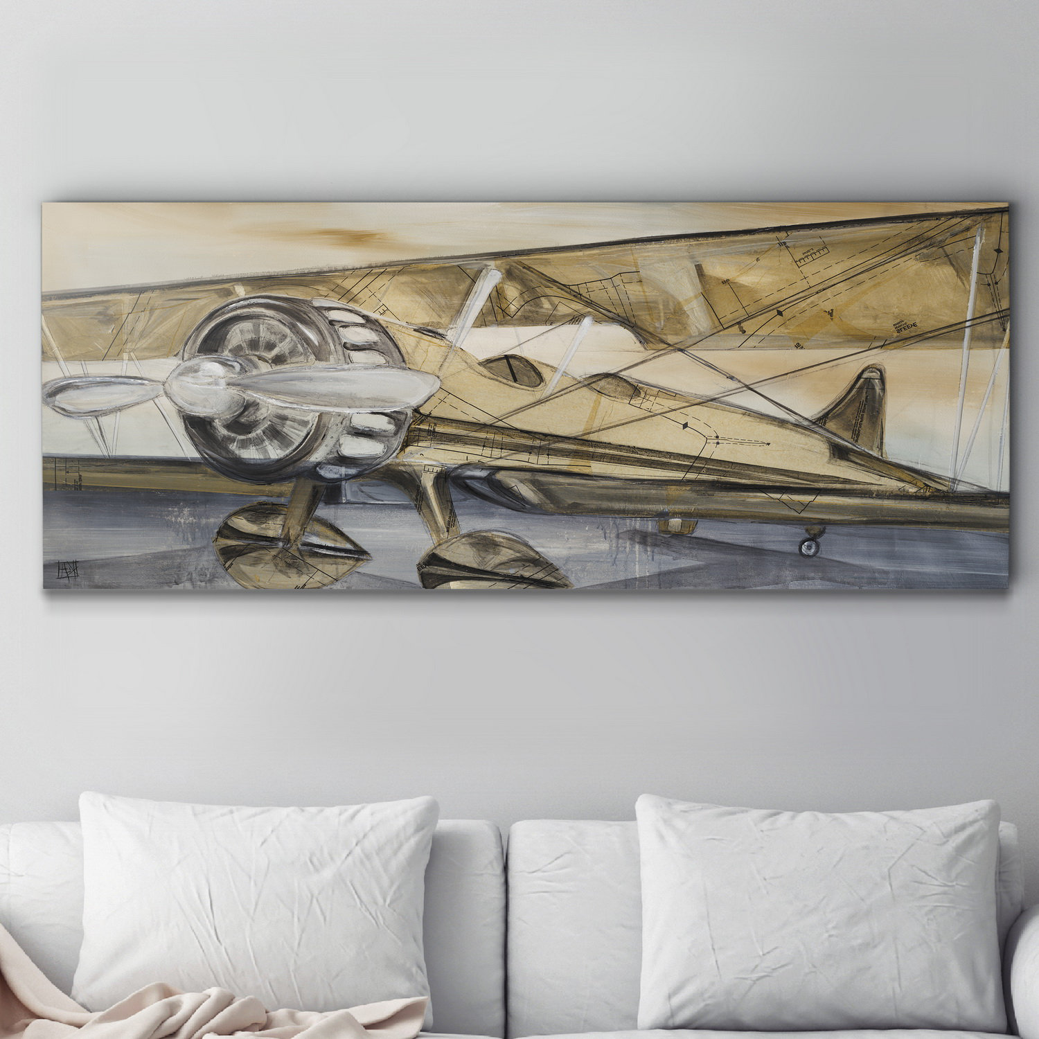 Williston Forge 'Biplane' Painting on Wrapped Canvas | Wayfair