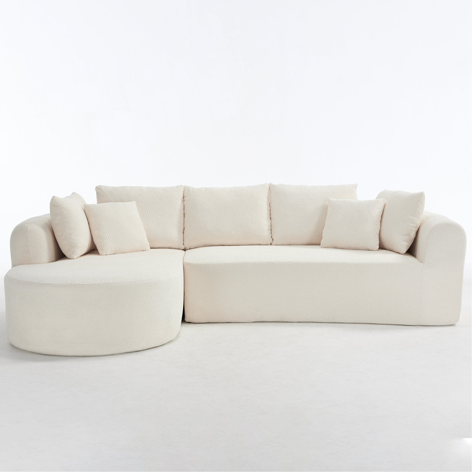 Wrought Studio™ Cloud Sectional Couch, Boneless Sofa For Living Room ...