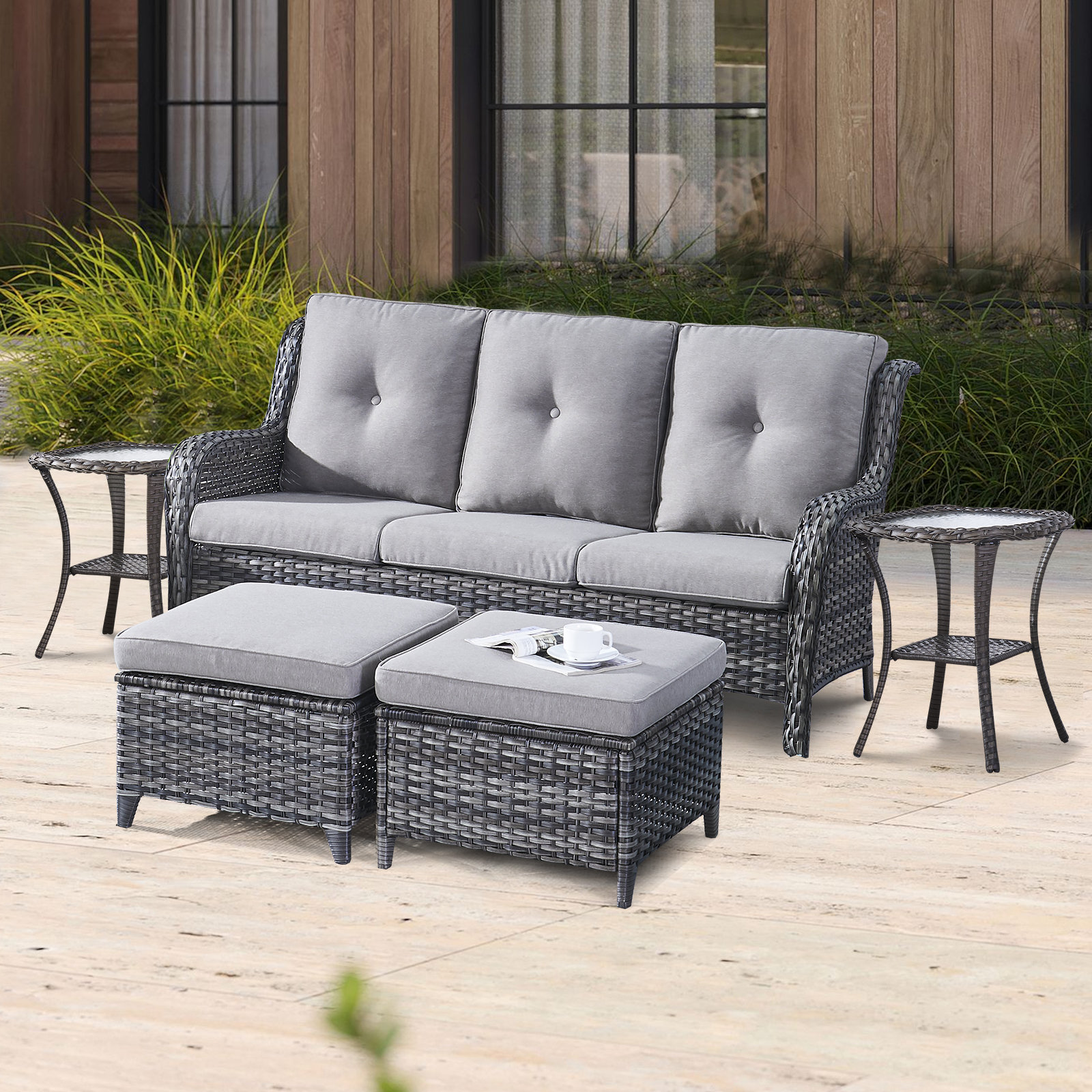 Wildon Home® Bonia 5 Piece Sofa Seating Group with Cushions | Wayfair