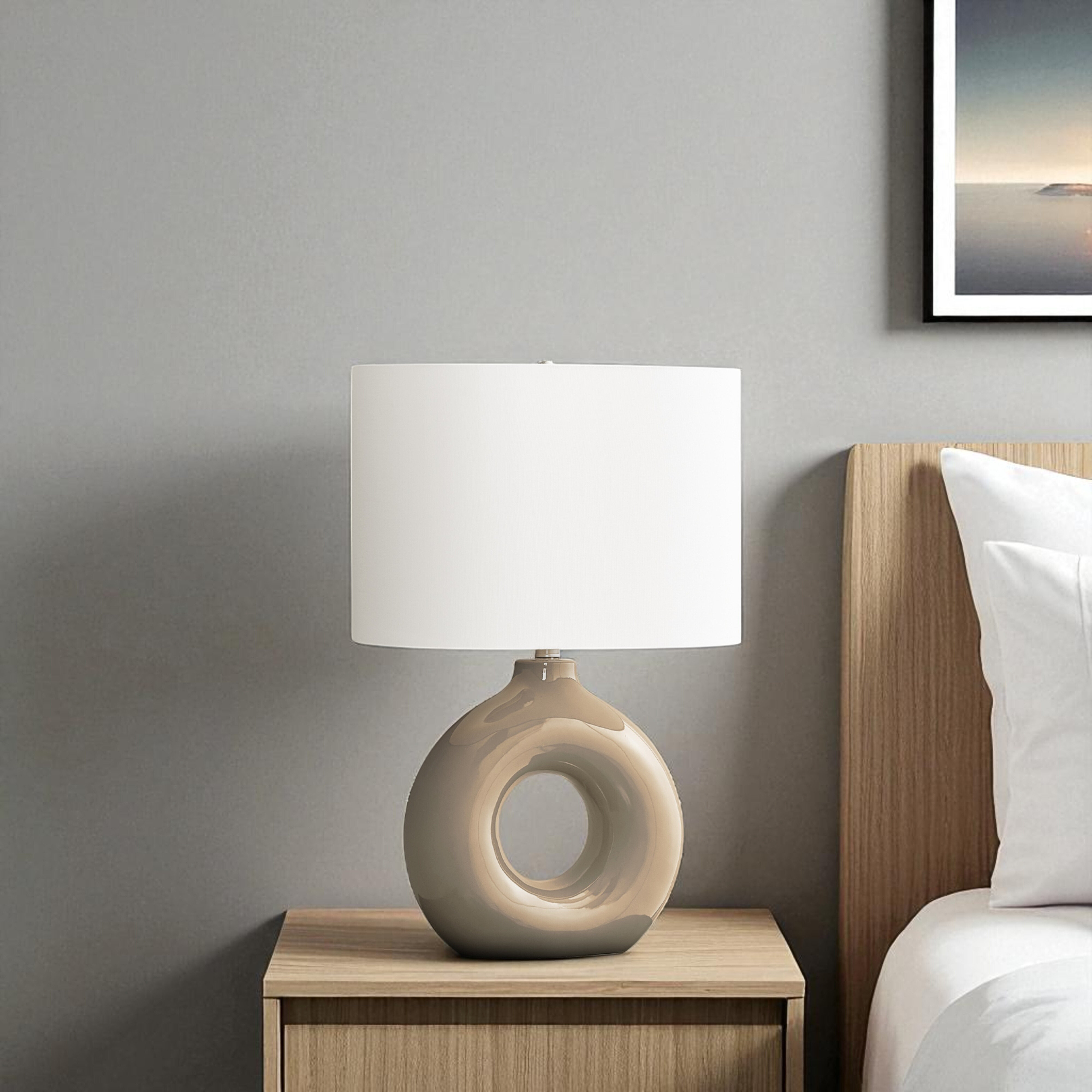 Wade Logan® Greta Brown Ceramic Table Lamp | Wayfair