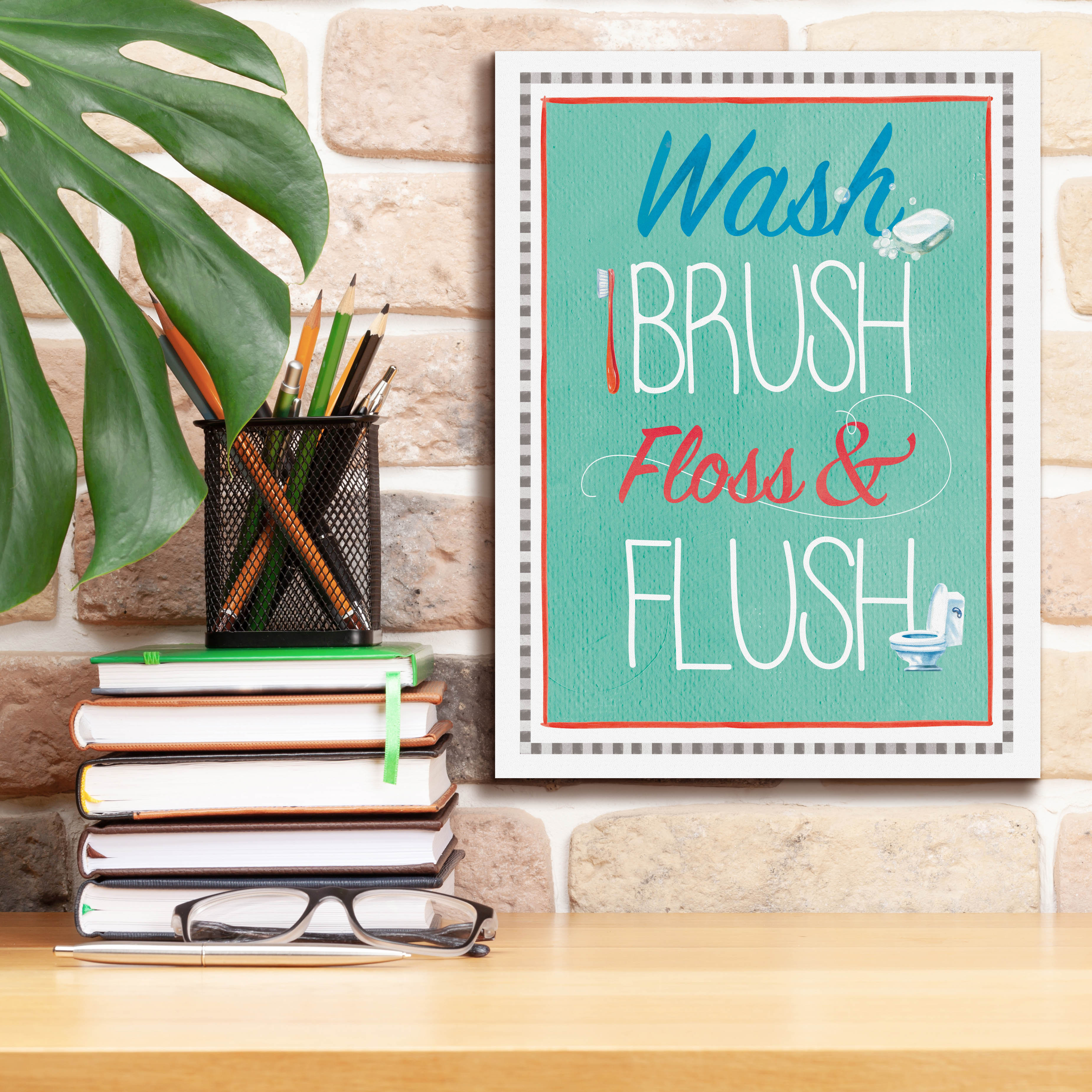 Trinx 'Kids Bath 1C' by Fiona Stokes-Gilbert Canvas Wall Art | Wayfair