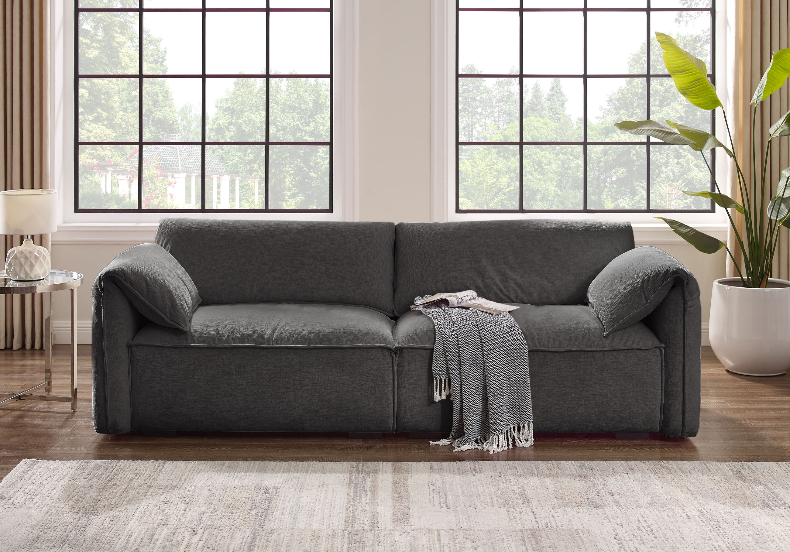 Hokku Designs Ericia 88.6'' Upholstered Sofa | Wayfair