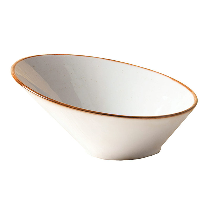 G.E.T. High-Strength Ceramic Salad Bowl, 28 Ounce, Beige | Wayfair