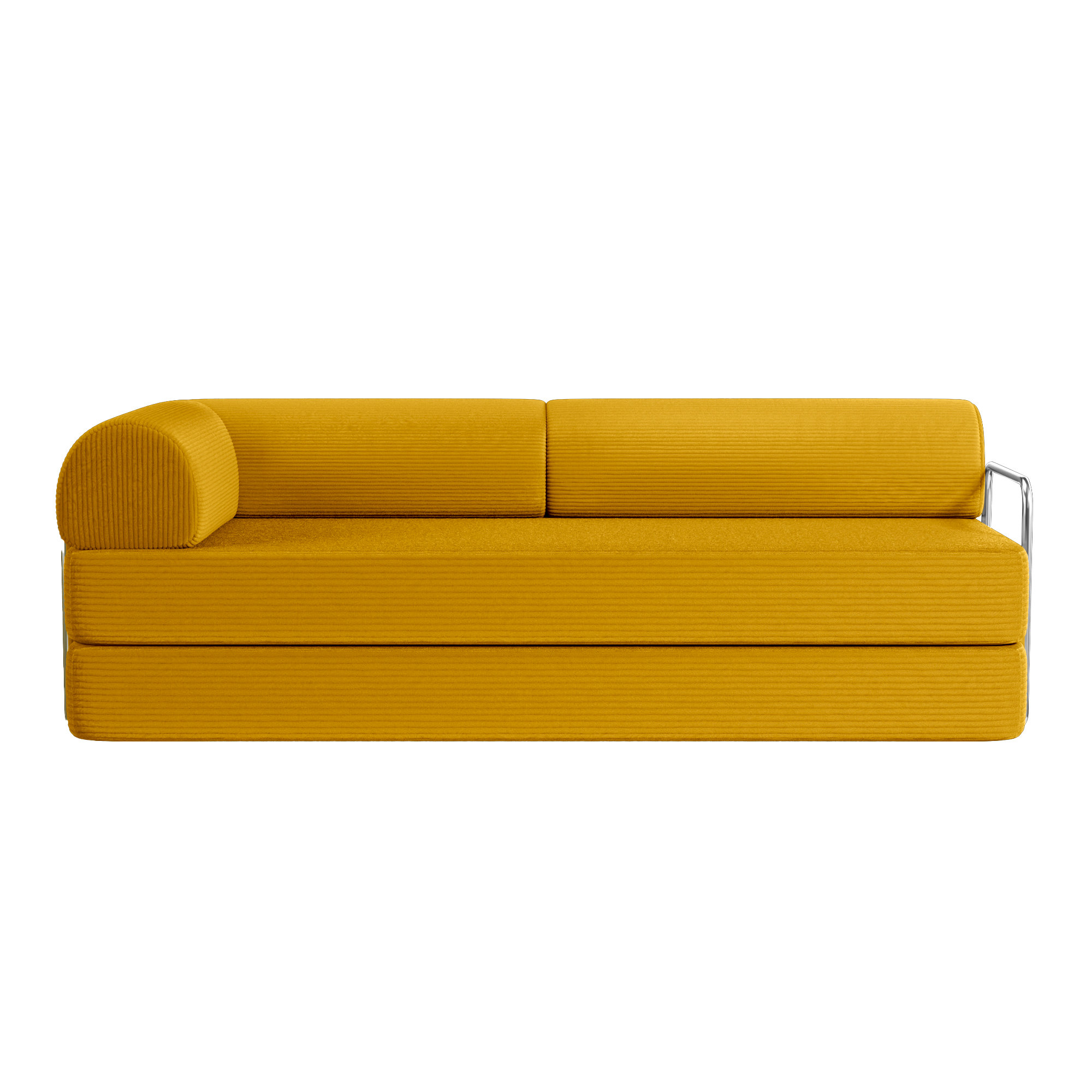 Latitude Run® Convertible Three Person Fabric Sofa Bed, high Rebound ...