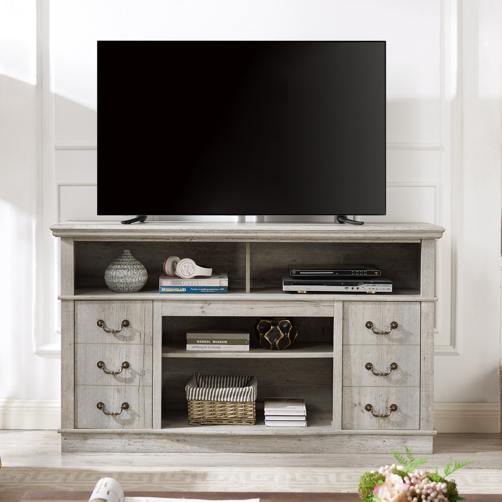 George Oliver Retro TV Stand With Storage For Tvs Up To 65'', Mid ...