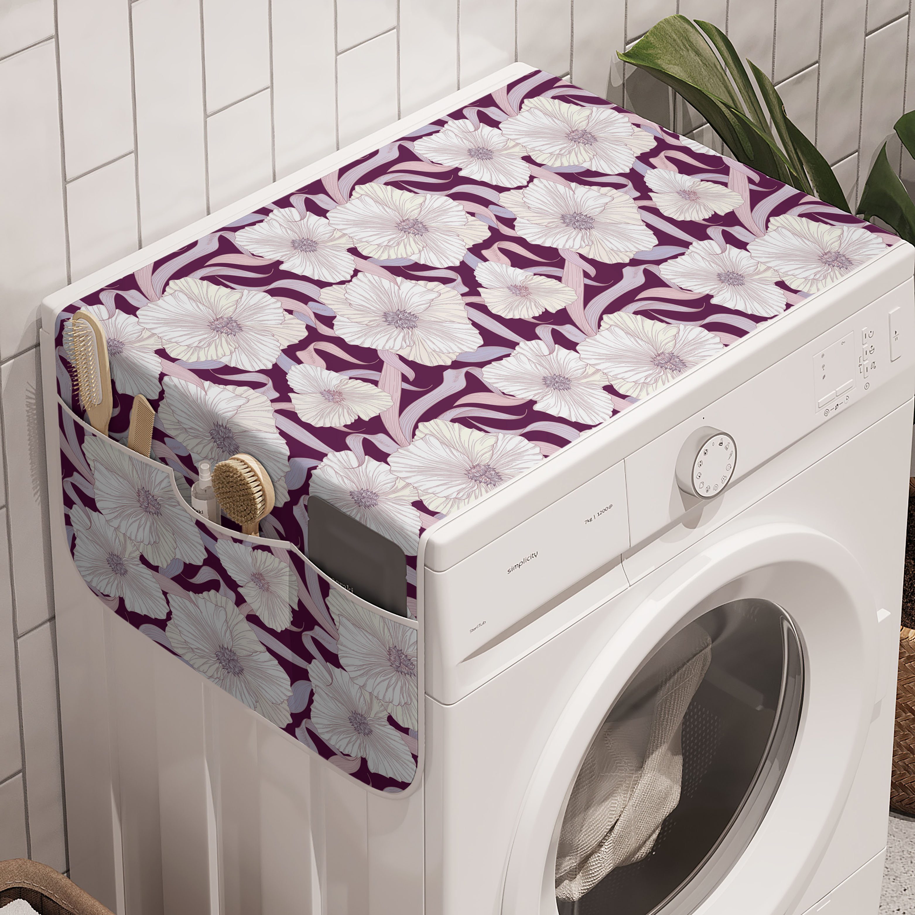 East Urban Home Dreamy Floral Washing Machine Organizer Pack of 2 47" x ...