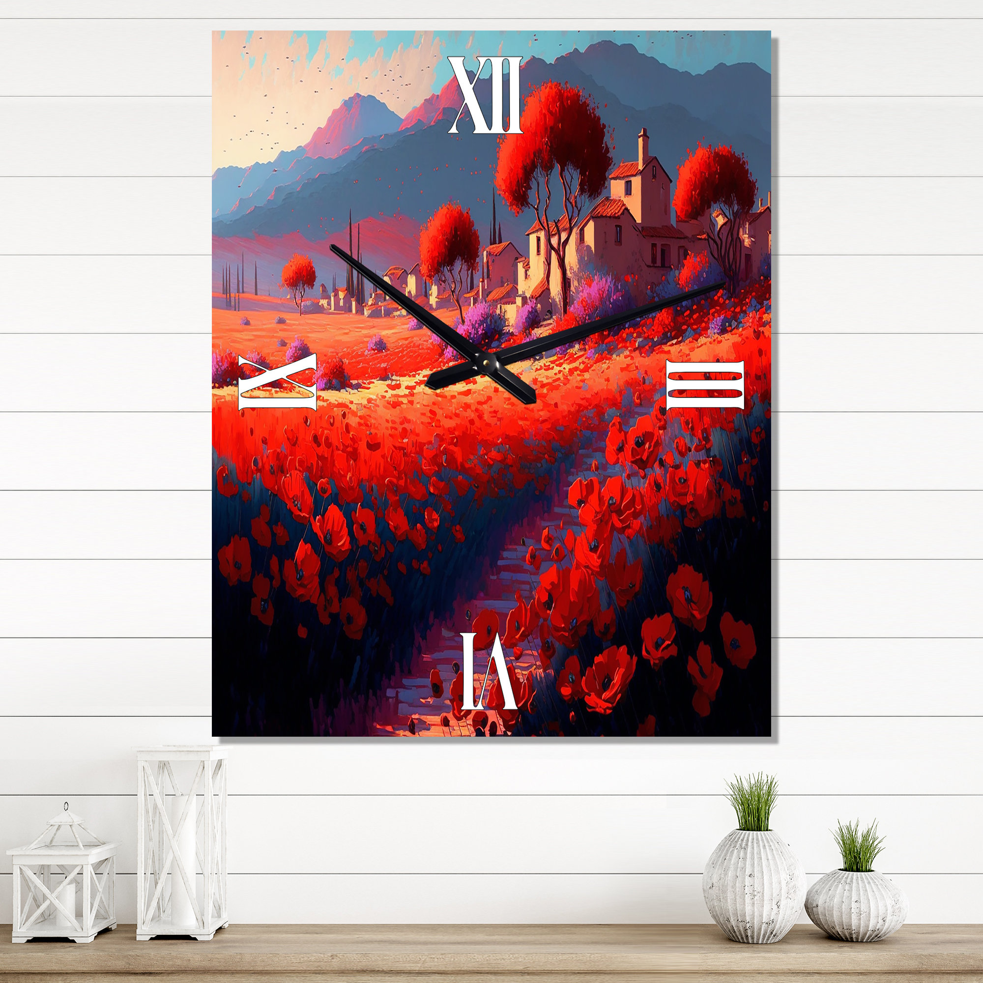 East Urban Home Blooming Poppies In The Fields II - Floral Poppy Wall ...