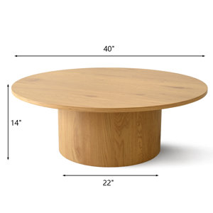 Latitude Run® Giann Pedestal 40" Coffee Table & Reviews | Wayfair