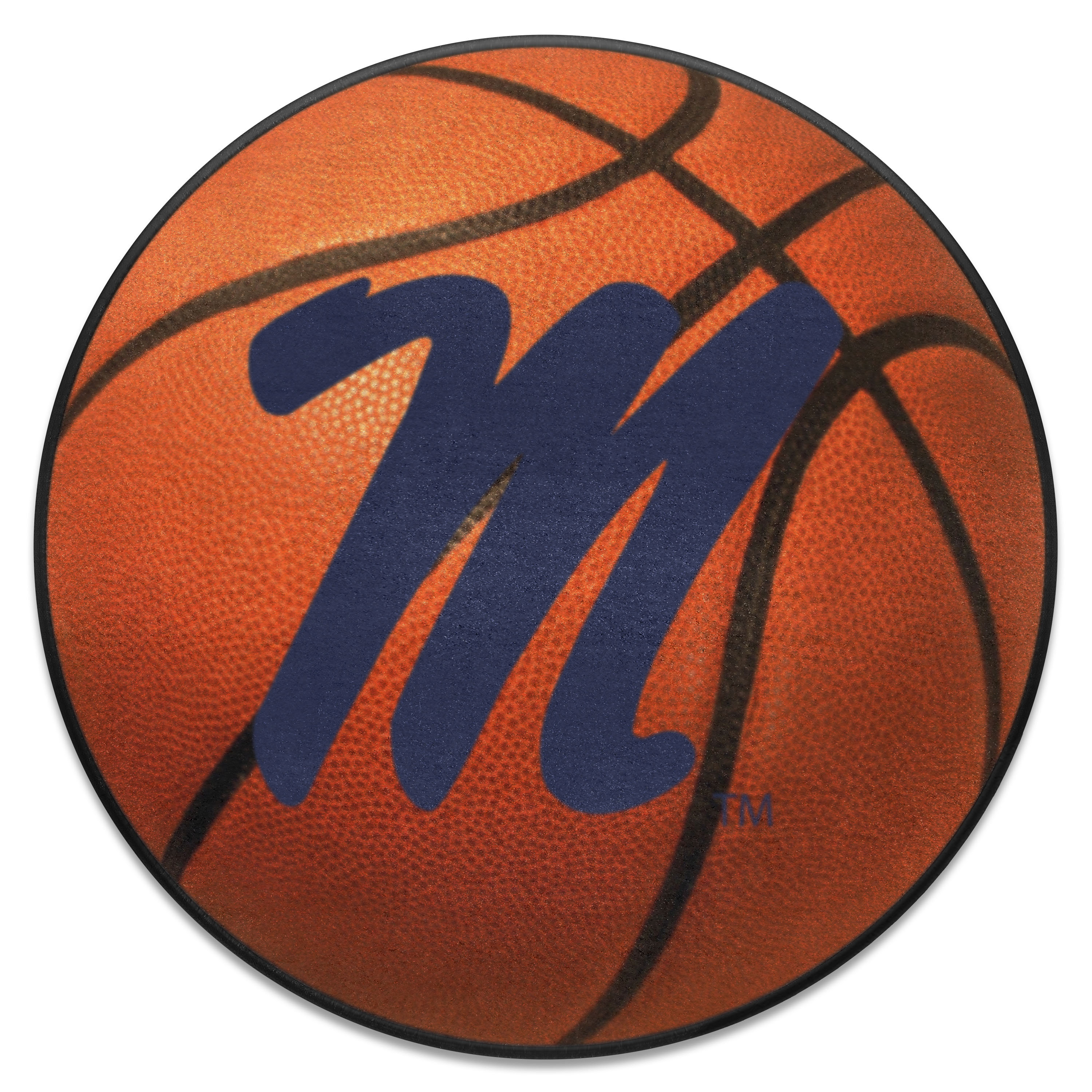 FANMATS Ole Miss_Ole Miss Rebels Basketball Rug - 27In. Diameter | Wayfair