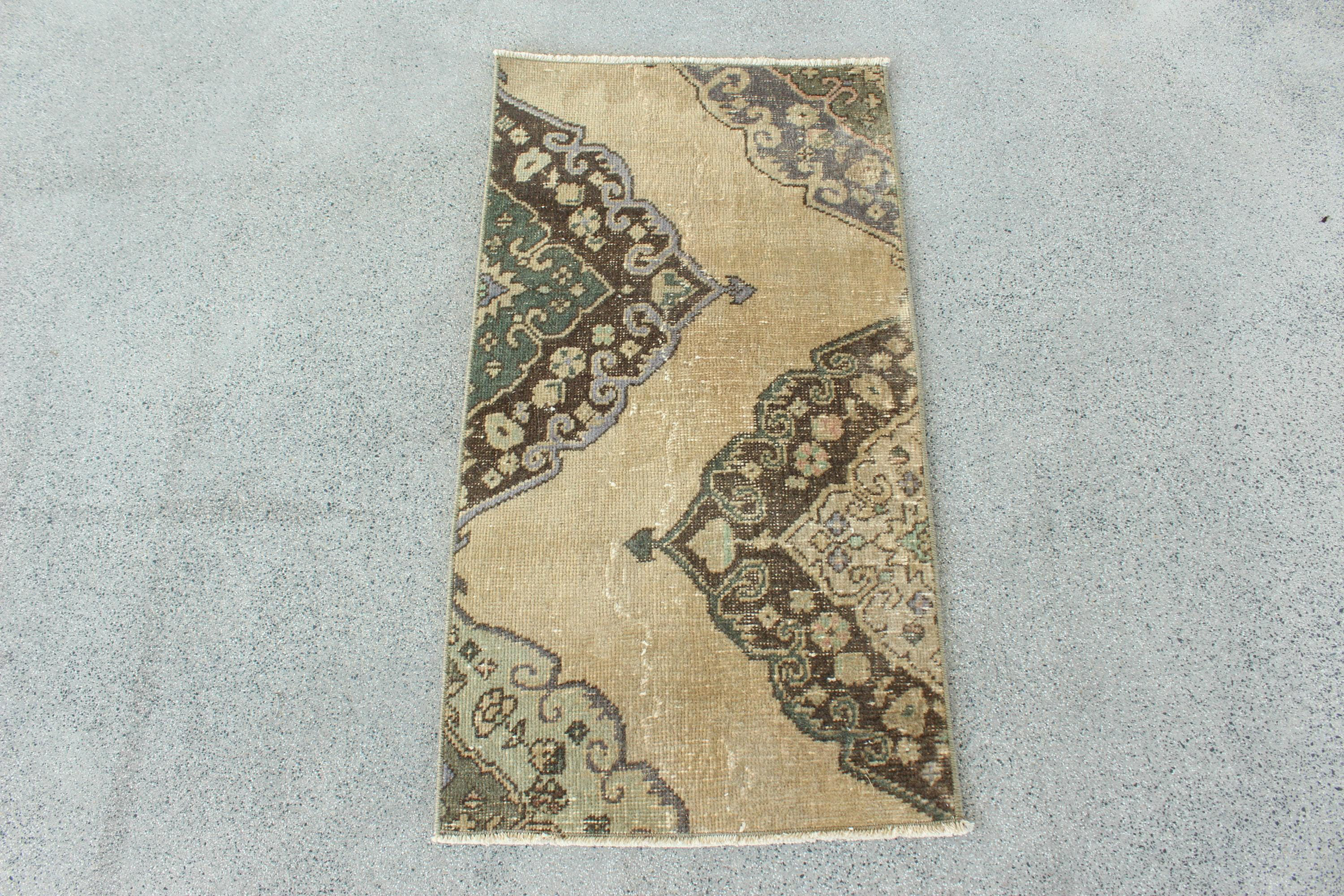 Bungalow Rose Handwoven Turkish Vintage Beige Small Wool Rug Perfect ...