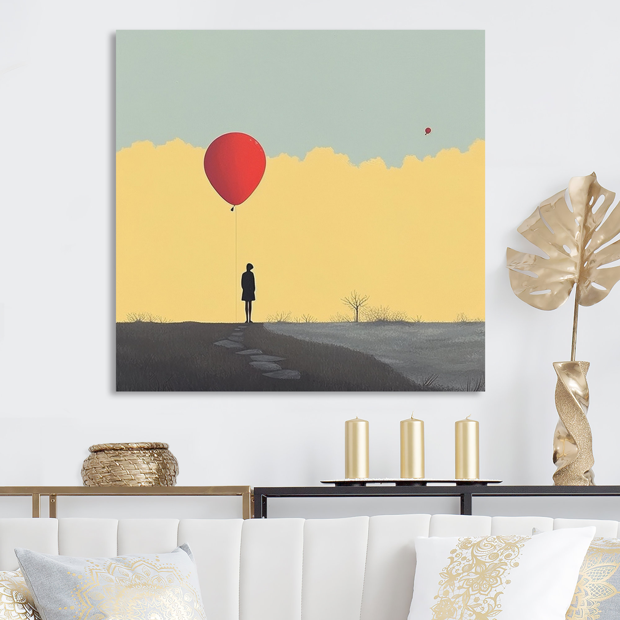 Winston Porter Minimalism Solidate Landscape I - Print on Canvas | Wayfair
