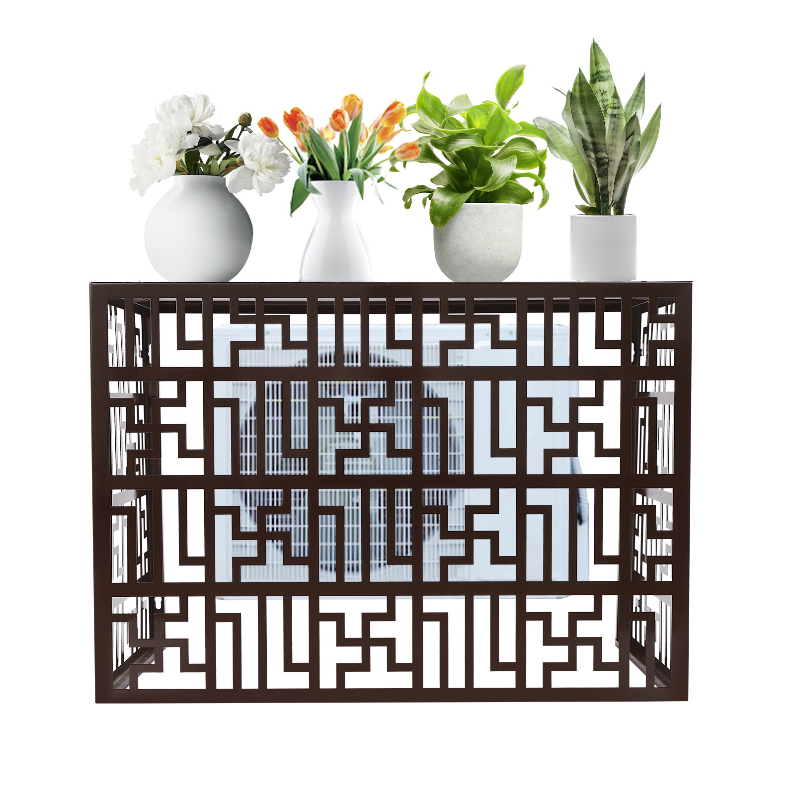 YaoTown Air Conditioner Metal Privacy Fence Cover For A/C Conditioning ...