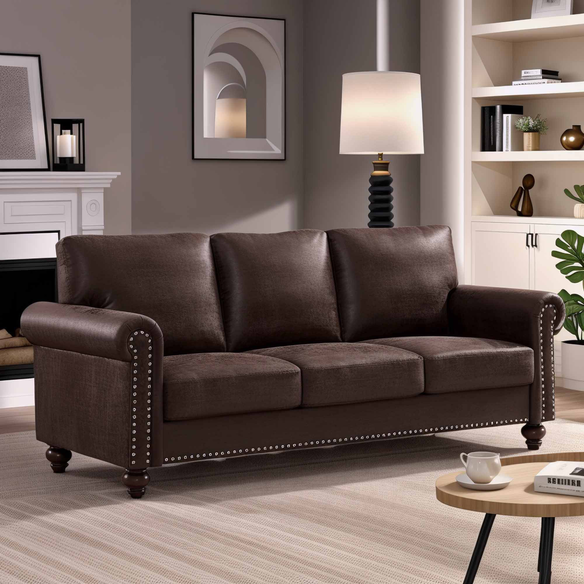 Charlton Home Cianca 80.31" Vegan Leather Sofa - Wayfair Canada