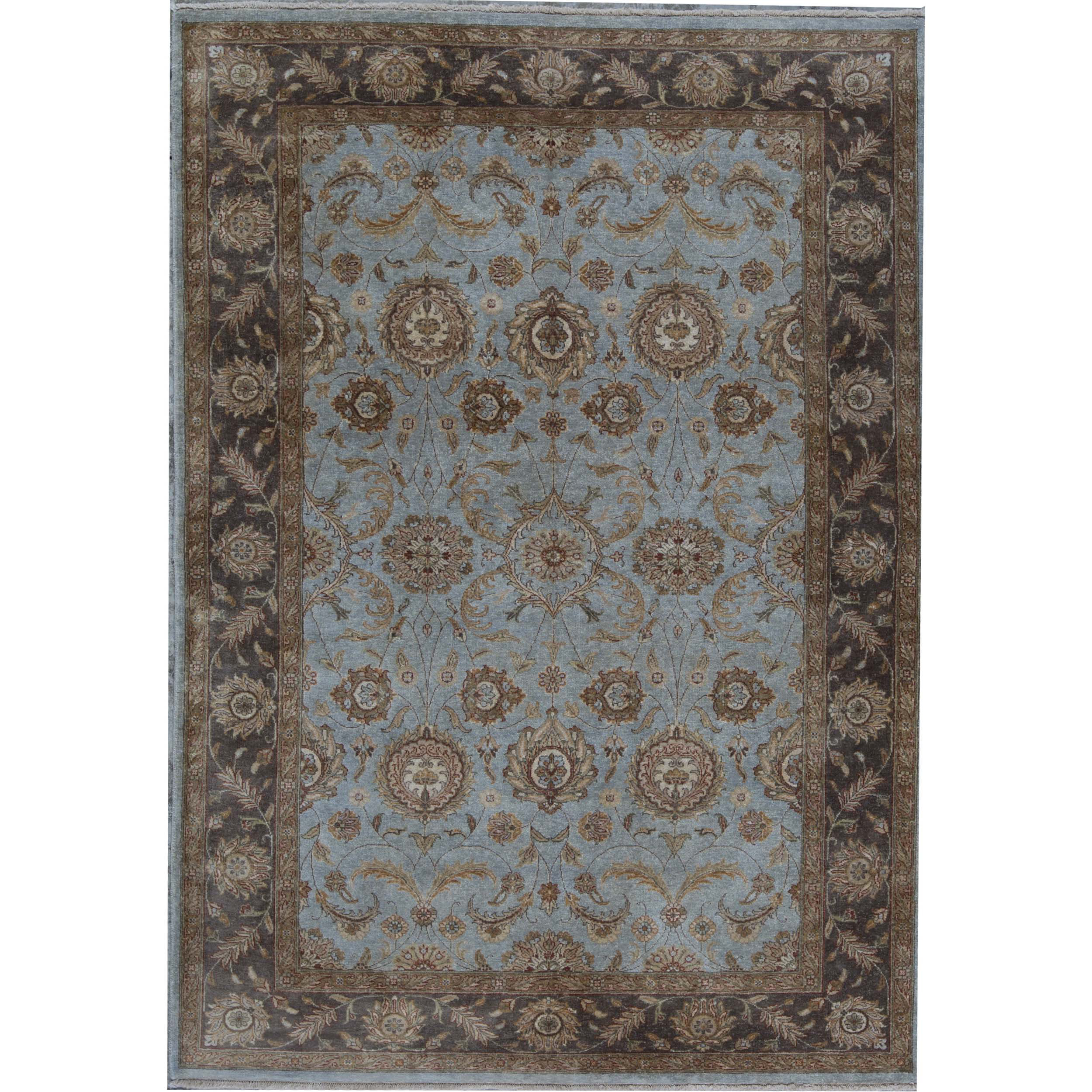 Bokara Rug Co., Inc. Hand-Knotted High-Quality Light Blue and Brown ...