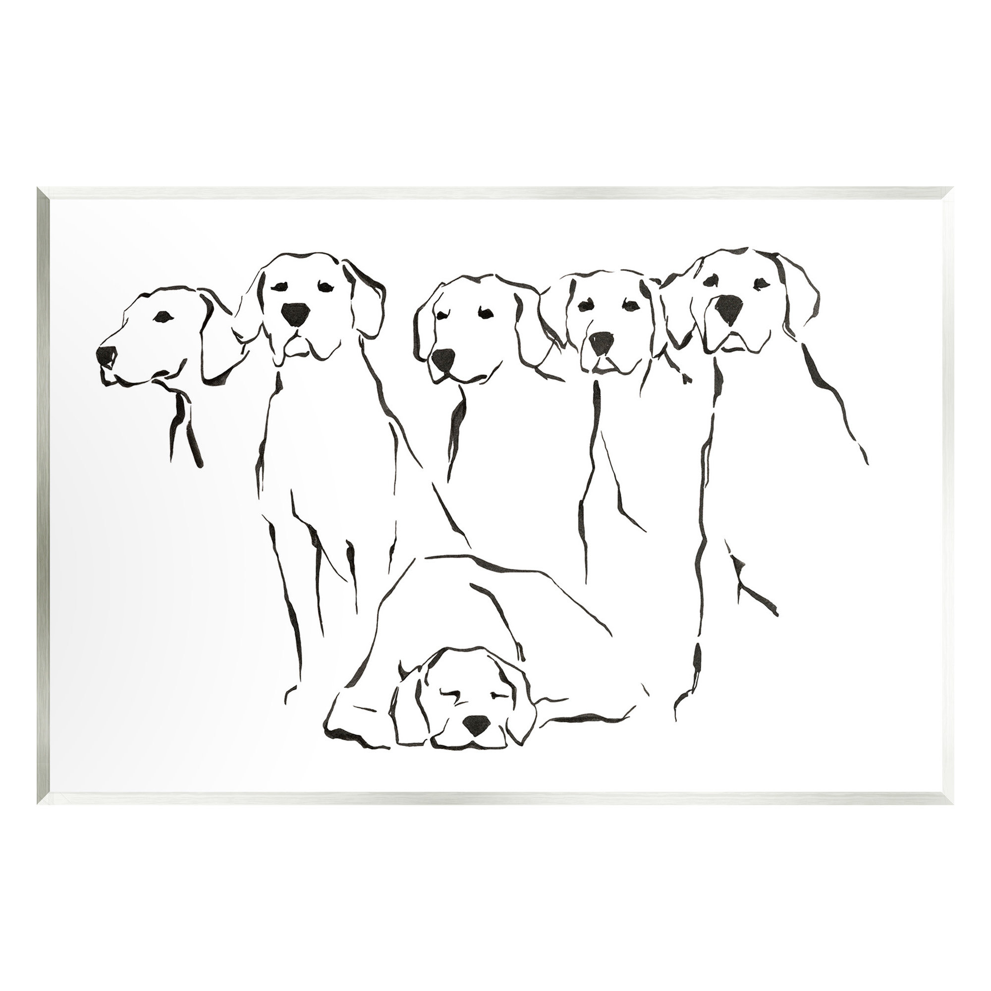 Ebern Designs Minimal Dogs Doodle Wall Plaque Art by Ethan Harper ...