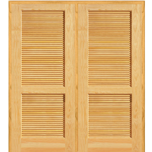 Verona Home Design Porte à persiennes à persiennes en bois manufacturé ...