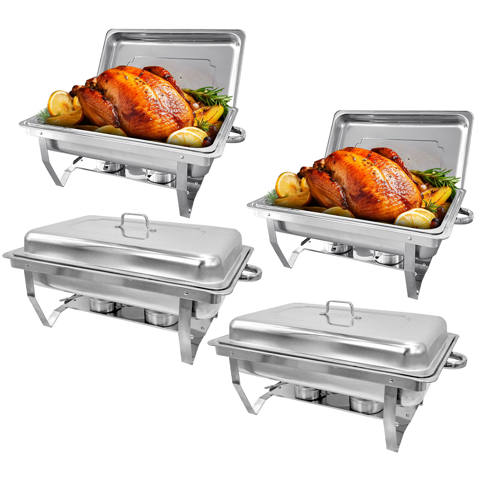 The Party Aisle™ Stainless Steel 8 Quarts Rectangle Chafing Dish | Wayfair