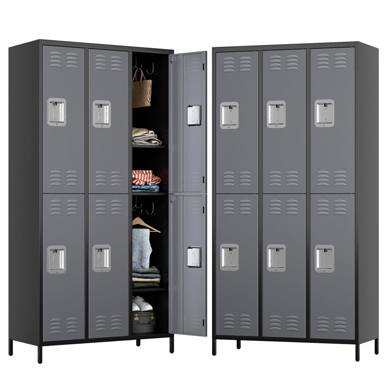 17 Stories 6 Doors Metal Lockers for Employees with Lock, Metal Locker ...