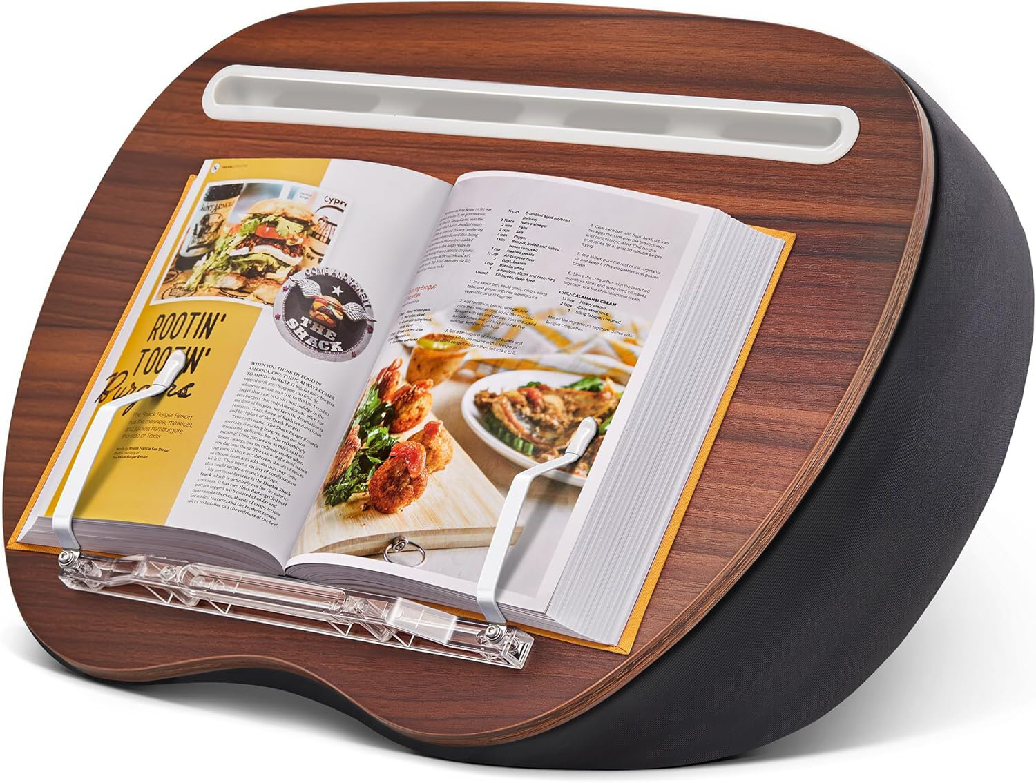 Latitude Run® Lap Beanbag Book Stand, Hands-Free Reading Pillow Stand ...