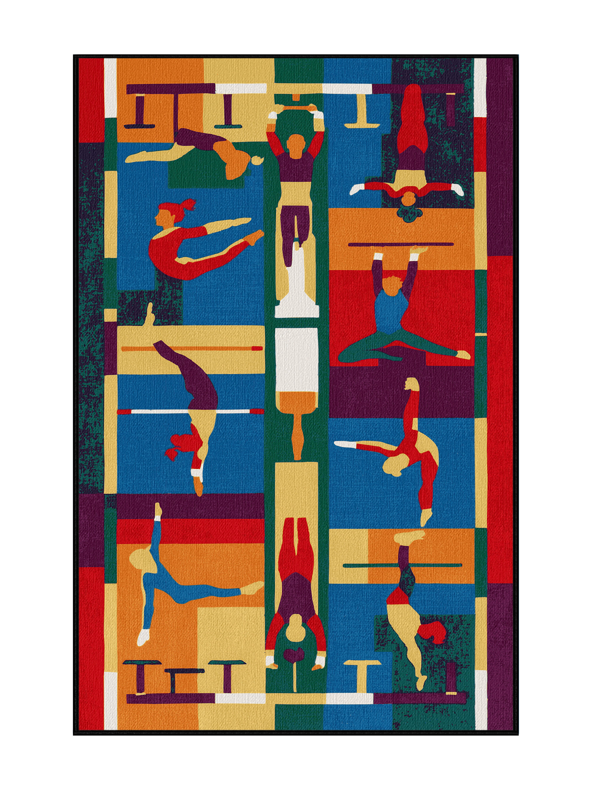 Dakota Fields Washable Gymnastics Sports Area Rug | Wayfair