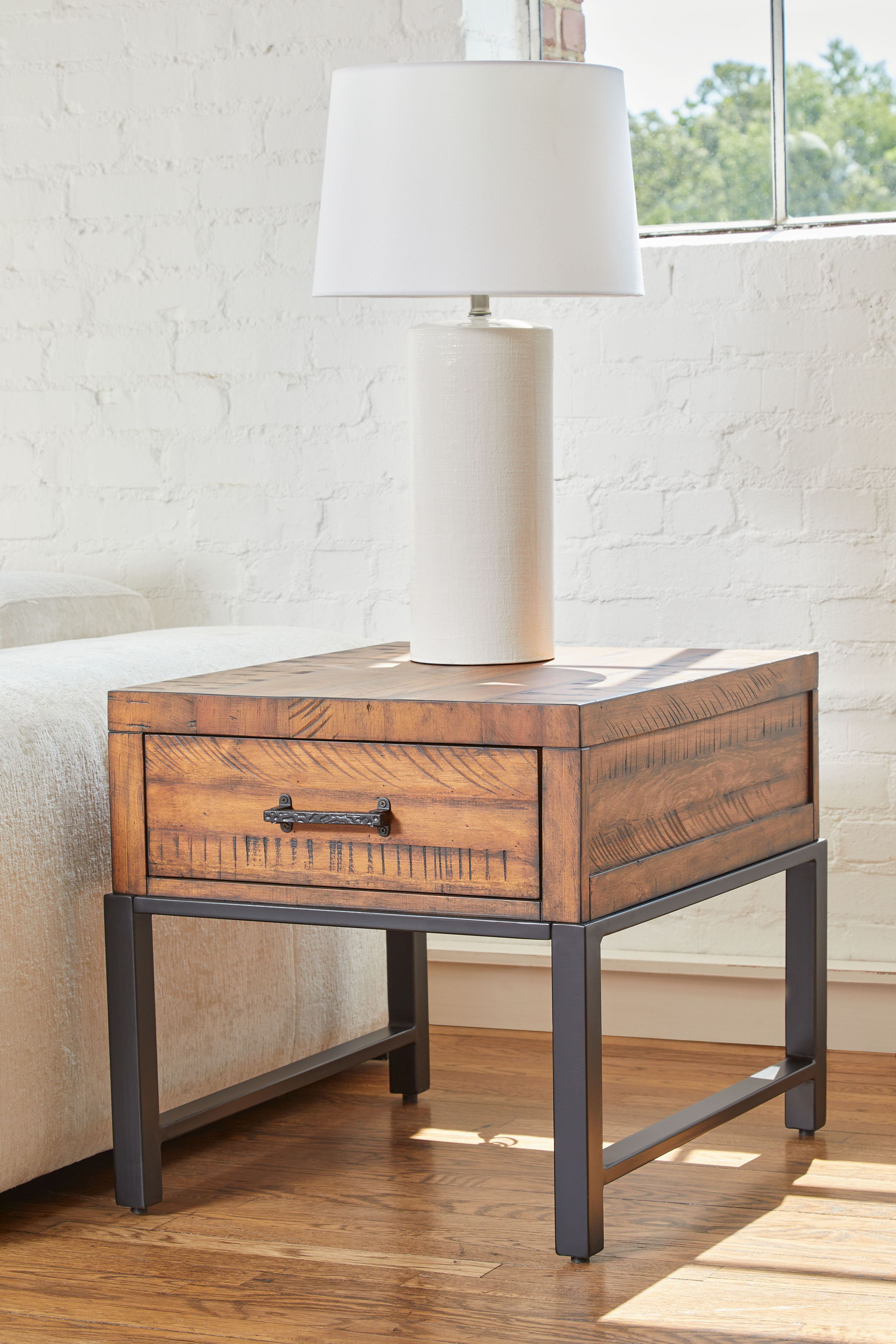 17 Stories Solid Wood Frame End Table with Storage | Wayfair