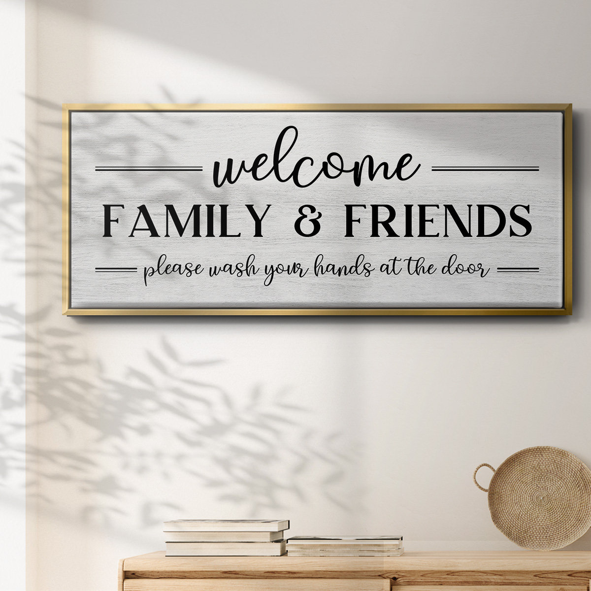 Wexford Home Welcome Family & Friends- Framed Canvas | Wayfair
