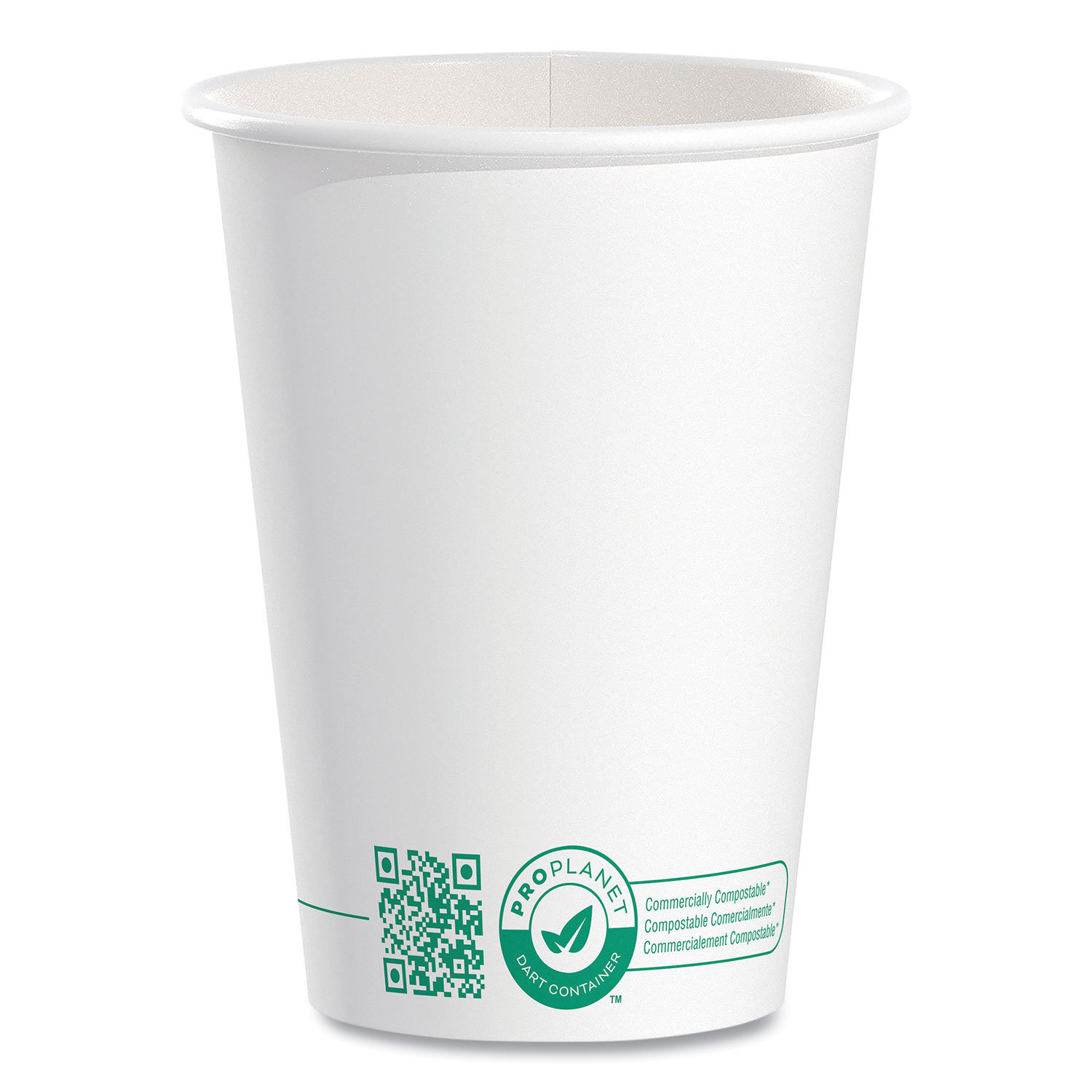 SOLO® SOLO Compostable Paper Hot Cups, 12 Oz, White/Green, 1,000/Carton ...