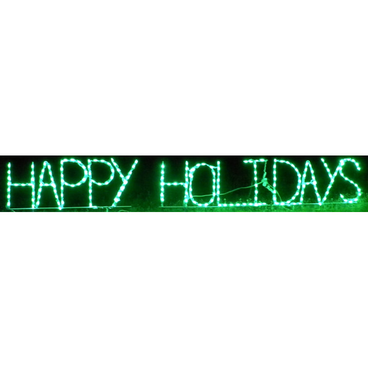Lori's Lighted D'Lites Happy Holidays Block Letter Sign Christmas ...