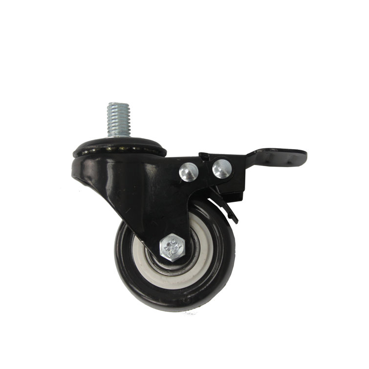 FixtureDisplays 2" Threaded Stem Caster with Stopper, M10 (10mm) Stem ...