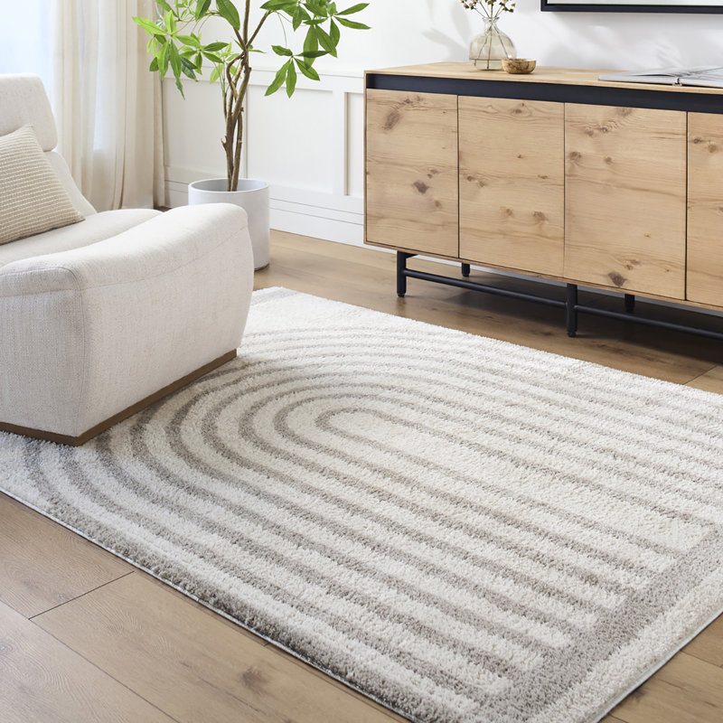 Metro Lane Machine Washable Shaggy Boho Medium Grey Area Rug | Wayfair ...