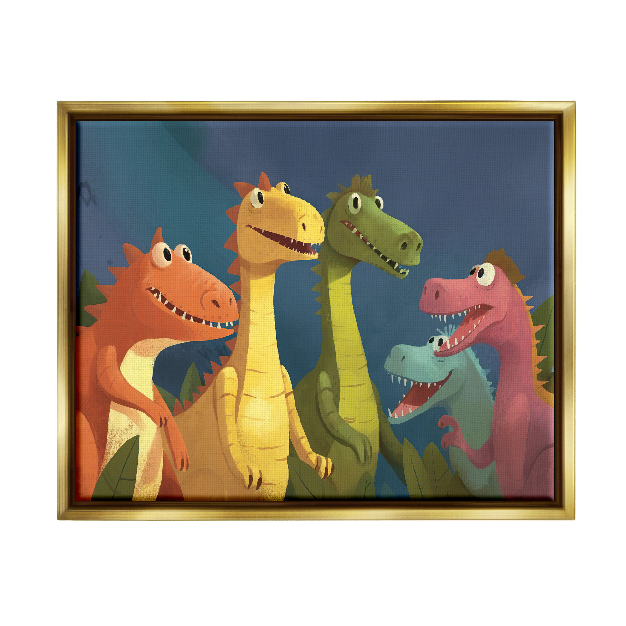 Zoomie Kids Aladar " Happy Dinosaur Friends " by Wumples | Wayfair