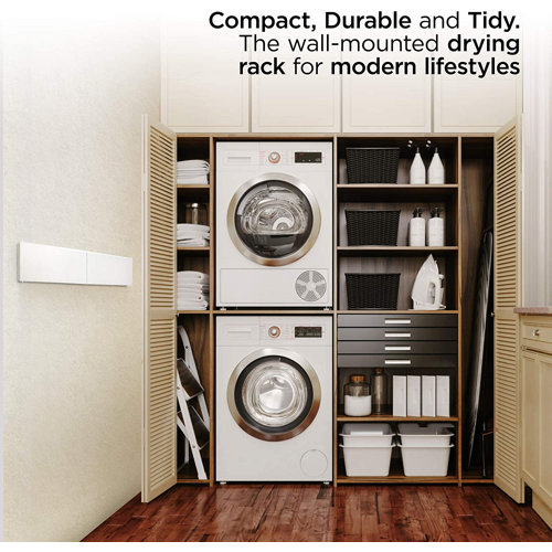 Latitude Run® Stainless Steel Foldable Wall-Mounted Drying Rack | Wayfair