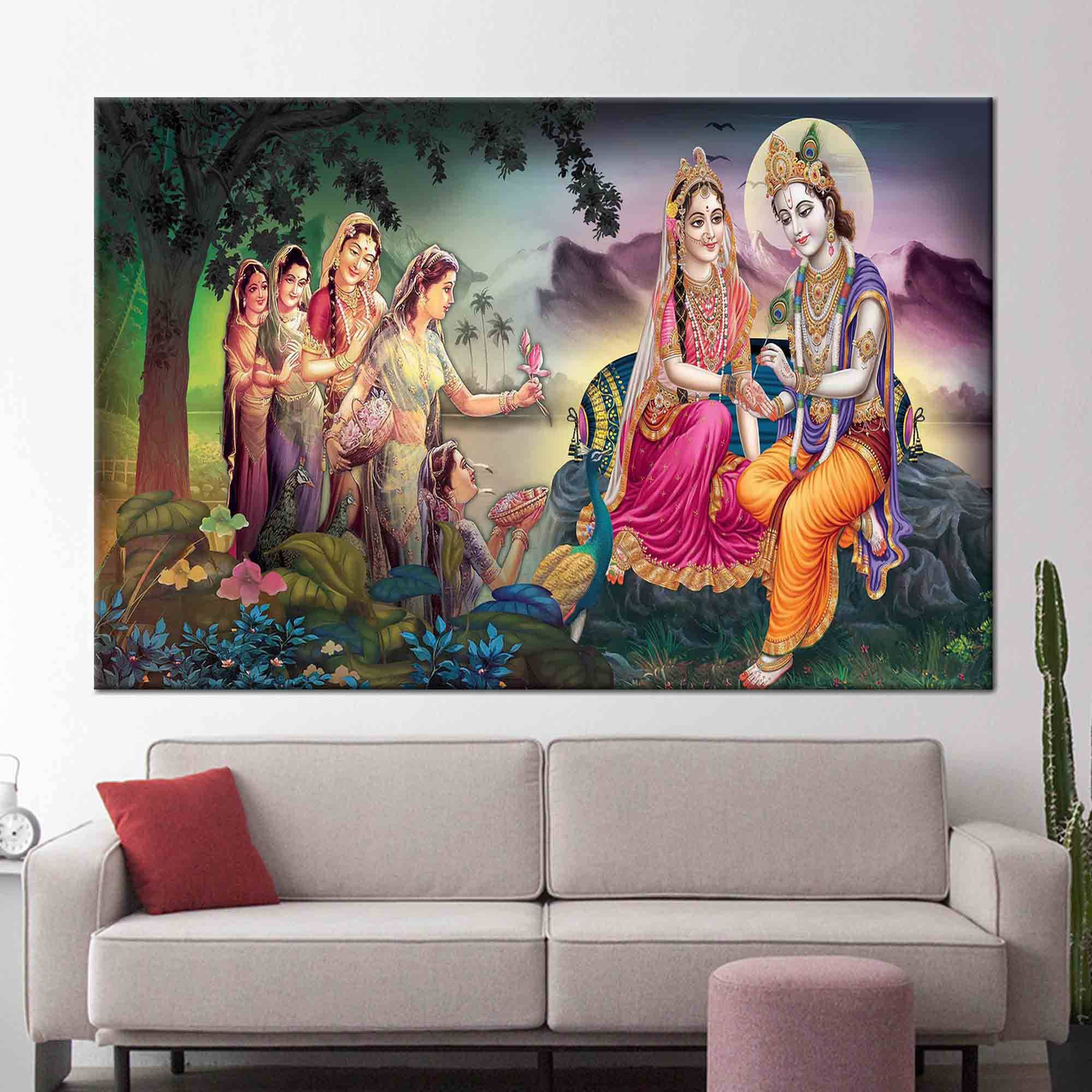 kayra export Radha Krishna Painting With Traditional Indian Art Style ...