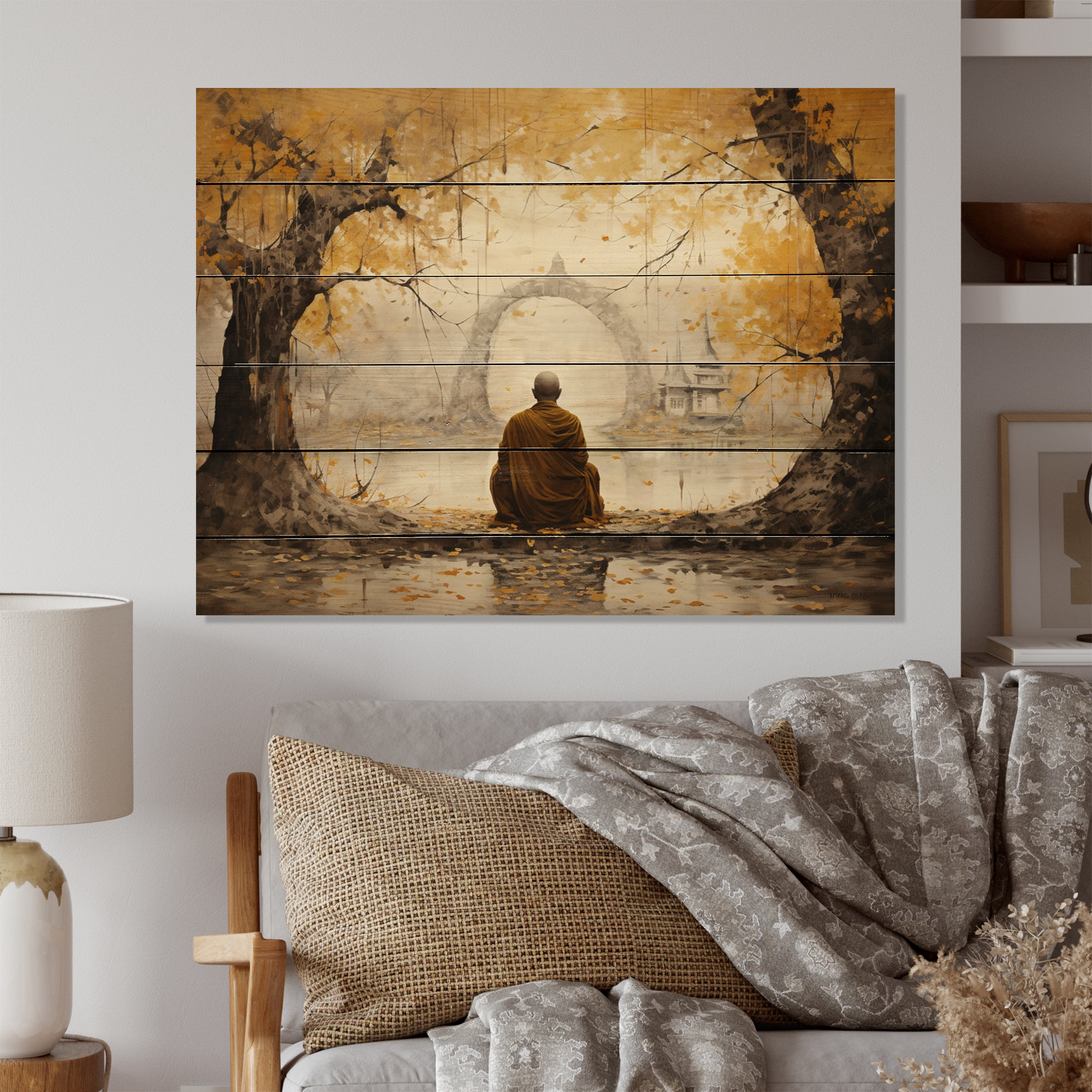 Bungalow Rose Grey and Yellow Buddhism Enlightened Path I - Spiritual ...