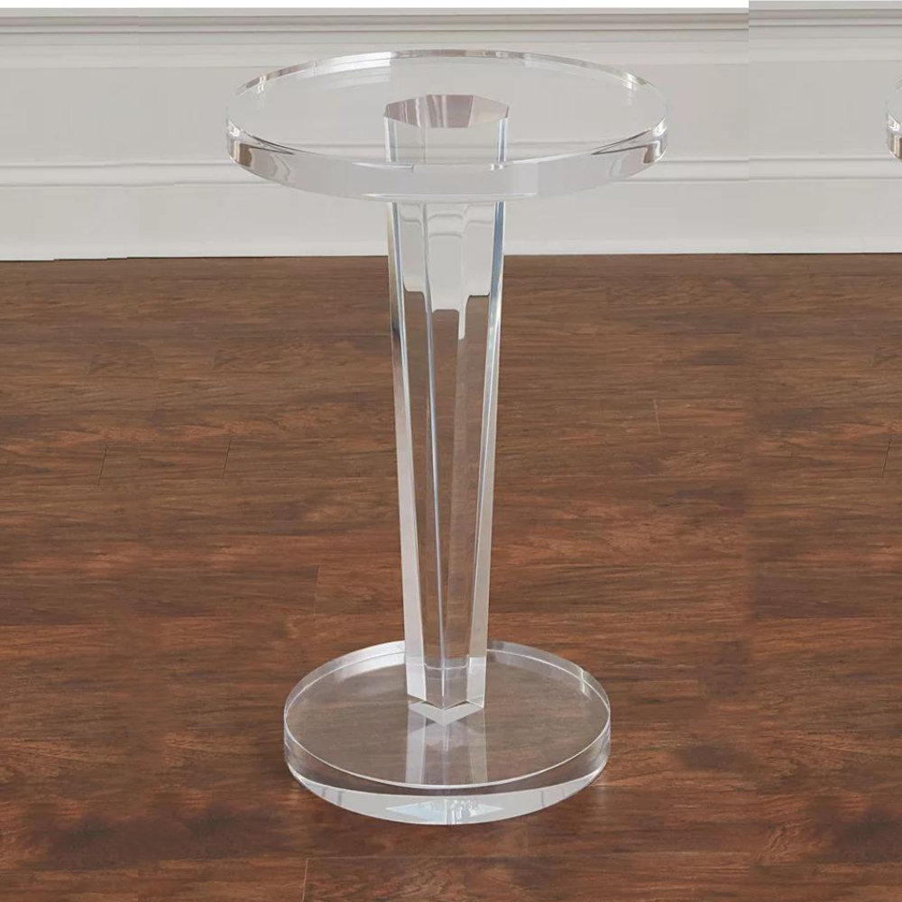 Wrought Studio Clear Diamond Side Table & Reviews | Wayfair