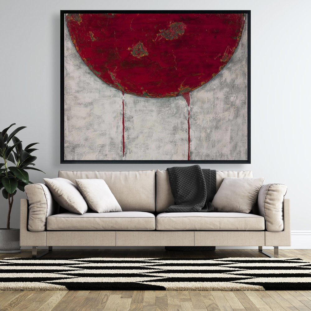 Begin Edition International Inc. " Red Half Circle " - Wayfair Canada