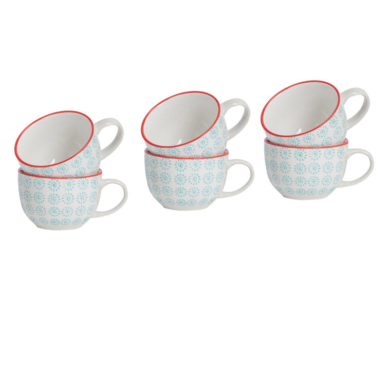 Nicola Spring - Hand-Printed Cappuccino Cups - 250ml | Wayfair.co.uk